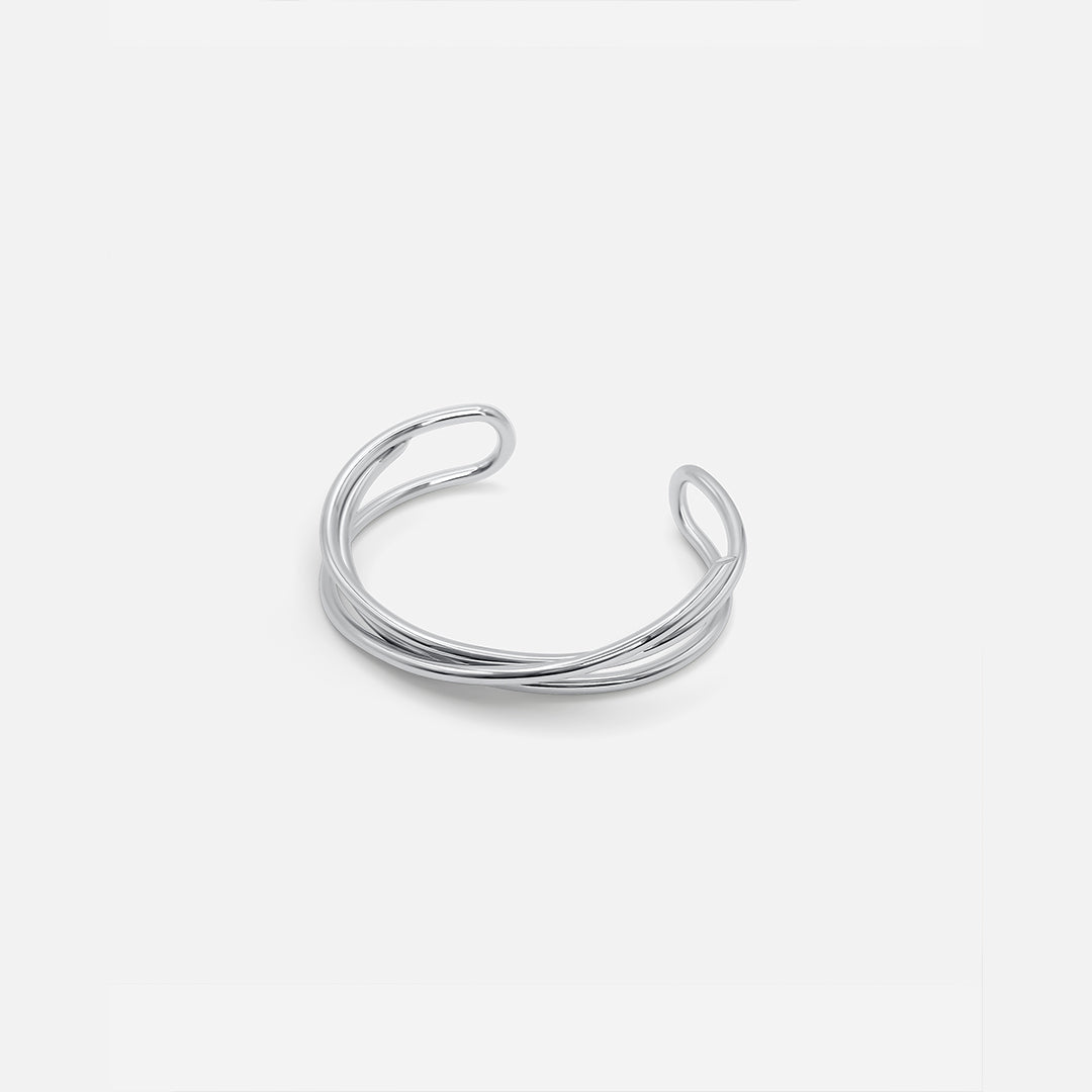 SILVER CUFF BANGLE – SAEGE