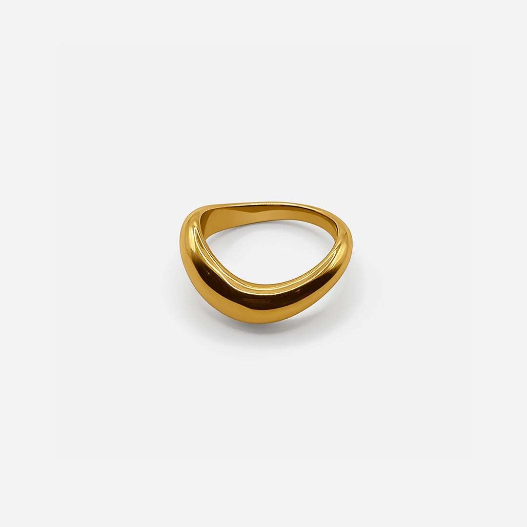 Curved Ring - Gold – SAEGE